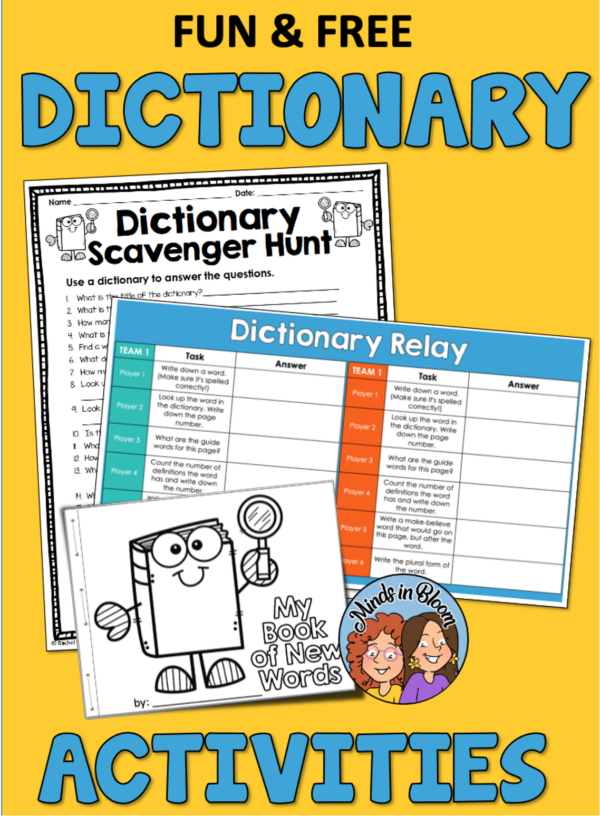10 FUN Activities for Dictionary Skills - Minds in Bloom