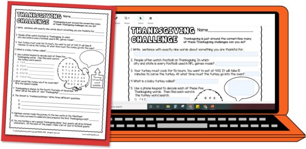 Thanksgiving Challenge! Fun and FREE - Minds in Bloom