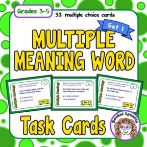 Exploring Multiple Meaning Words - and a Freebie! - Minds in Bloom