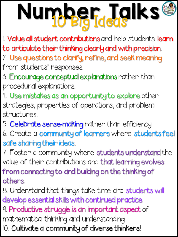 Getting Started with Number Talks - Minds in Bloom