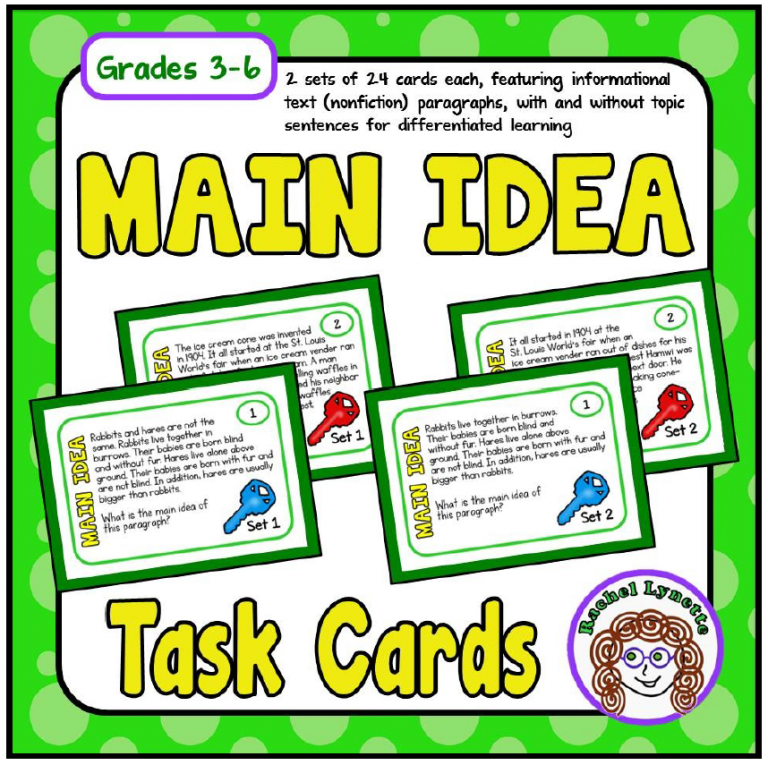 5 Main Ideas to Teach Main Idea in Elementary - Minds in Bloom