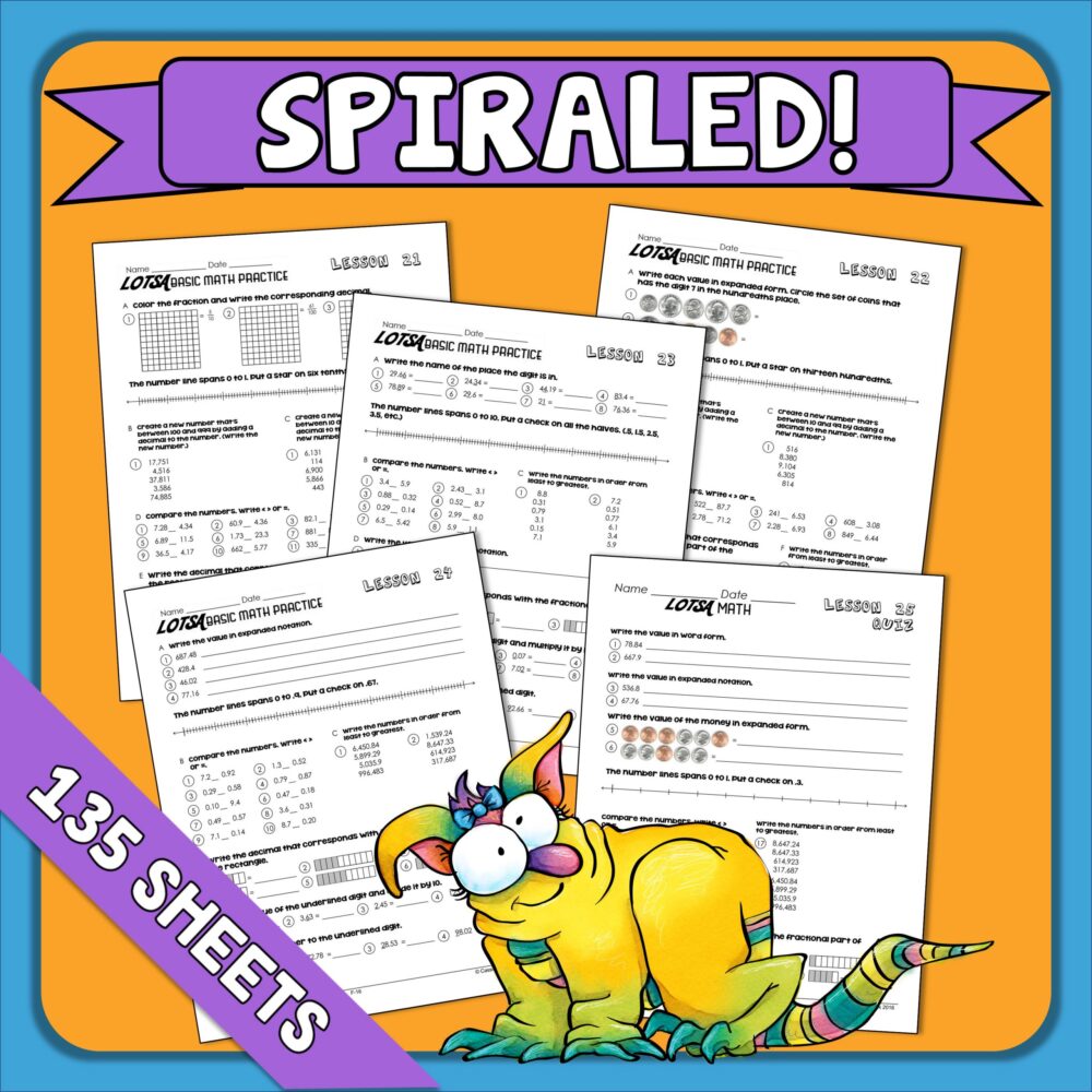 4th Grade Math Daily Spiral Review Great for Distance Learning 170 ...