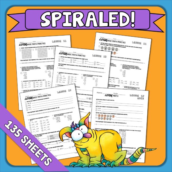 4th Grade Math Daily Spiral Review Great for Distance Learning 170 ...
