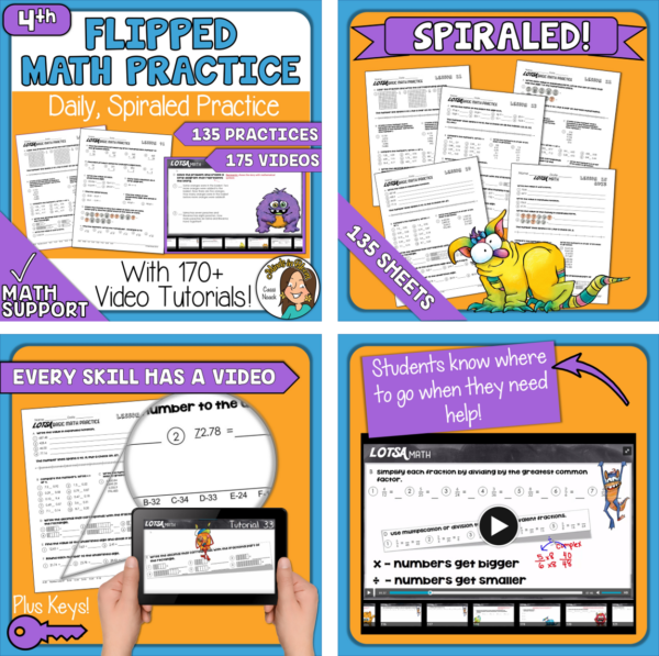 4th Grade Math Daily Spiraled Practice - Minds in Bloom