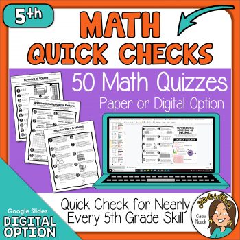 3rd - 5th Grade Math Quick Checks - Minds in Bloom