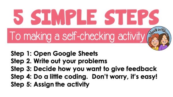 5 Steps to Create Self-Checking Activities with Google Sheets - Minds ...