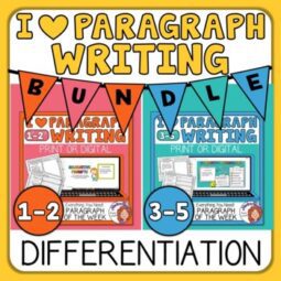 Paragraph Writing of the Week - Differentiation Bundle for Grades 2-3 ...