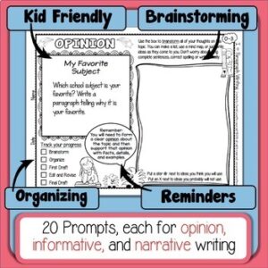 Paragraph Writing of the Week - Differentiation Bundle for Grades 2-3 ...