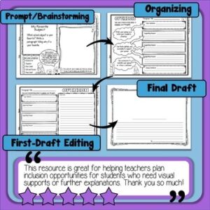 Paragraph Writing Differentiation Bundle for Grades 5-6 Distance ...