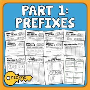 Prefixes Suffixes Roots Worksheets plus Digital Version - Google Slides ...