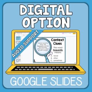 Context Clues Task Cards and Anchor Chart Print and Digital with Audio ...