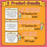 Reading Response Question Cards Bundle for Any Book Print and Google ...