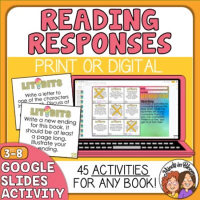 Reading Response Question Cards Bundle for Any Book Print and Google ...