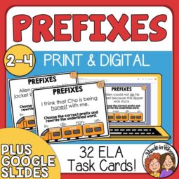 Prefixes Task Cards with Differentiated Response | Print and Google ...