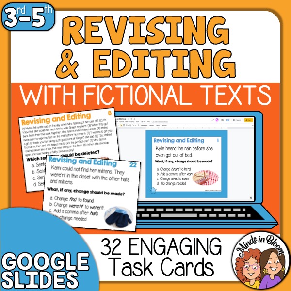 Revising and Editing Task Cards (Fiction) Scaffolded and Self-Checking ...