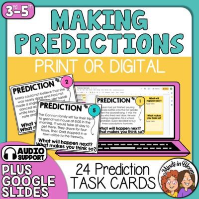 Making Predictions Task Cards - Predicting Print, Digital & Google ...
