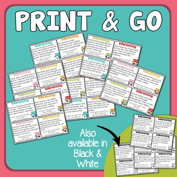 Making Inferences Task Cards for Inferencing Practice Print & Digital ...