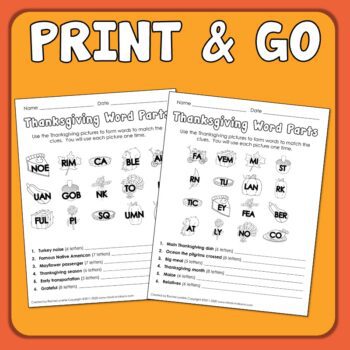 Thanksgiving Word Activity - FREEBIE! - No-Prep Printables and Google ...