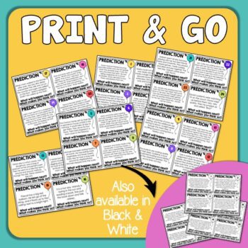 Making Predictions Task Cards - Predicting Print, Digital & Google ...