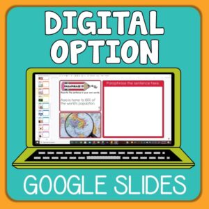 Paraphrasing Task Cards Beginner Set for Grades 2-4 with Google Slides ...