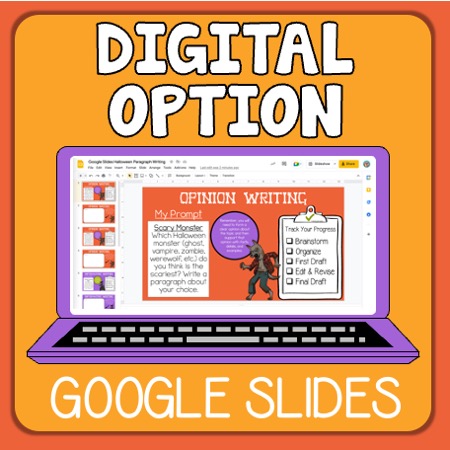 FREE Halloween Paragraph Writing - Prompts for Opinion, Informative ...