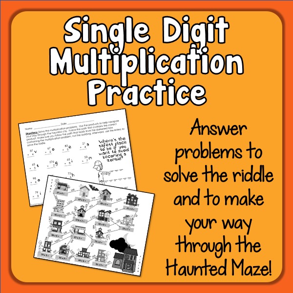 Halloween Math Activity - Single Digit Multiplication - Google Slides ...