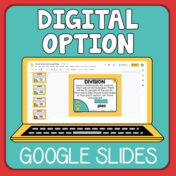 Division Task Cards - Interpreting the Remainder Word Problems + Anchor ...