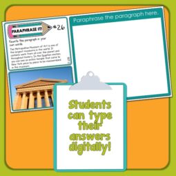 Paraphrasing Task Cards Advanced Set for Grades 4-8 with Google Slides ...