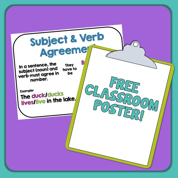 Subject Verb Agreement Task Cards | Print & Digital Google Slides ...
