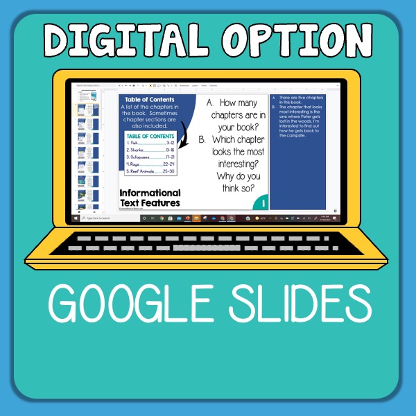 Informational Text Features (Nonfiction) Task Cards Print & Digital ...