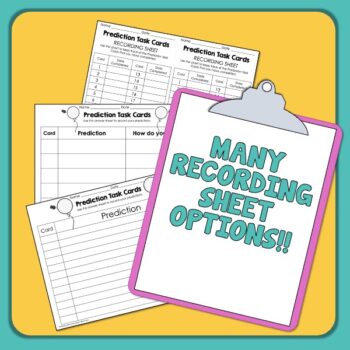 Making Predictions Task Cards - Predicting Print, Digital & Google ...