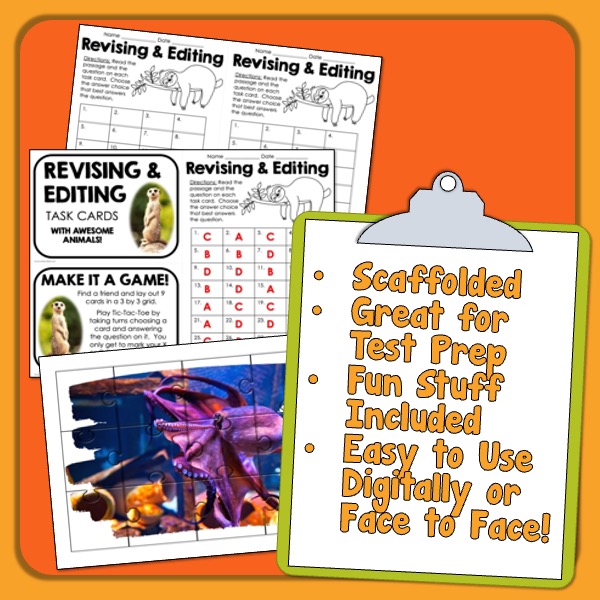 Revising and Editing Task Cards for Informational Text Scaffolded Self ...