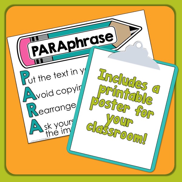 Paraphrasing Task Cards Advanced Set for Grades 4-8 with Google Slides ...
