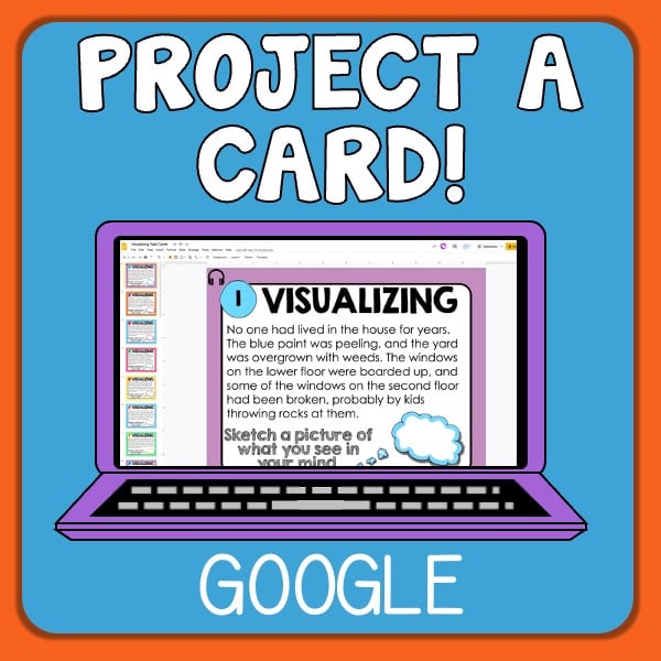 Visualizing Reading Strategy Task Cards- Print & Digital Google Slides ...