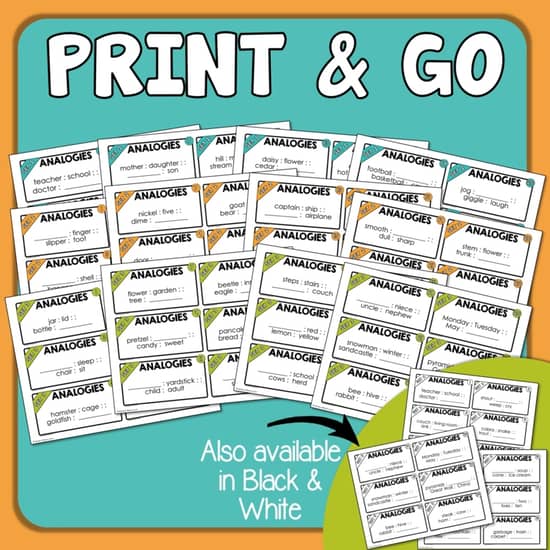 Analogies Task Cards (Analogy Set 2 - Short Answer - 3 SETS!) ELA Test ...
