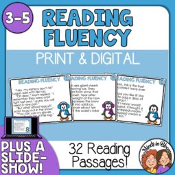 Reading Fluency Task Cards - for Winter - Fun Read Aloud Passages for ...