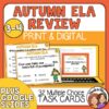 Autumn ELA Review Task Cards - Fun Fall English and Grammar Practice ...