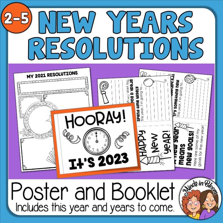 New Years 2023 Resolutions - Reflecting and Setting Goals Poster ...