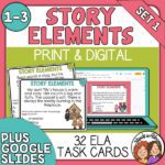 Story Elements Task Cards (Set 1) - Setting, Character, Problem, and ...