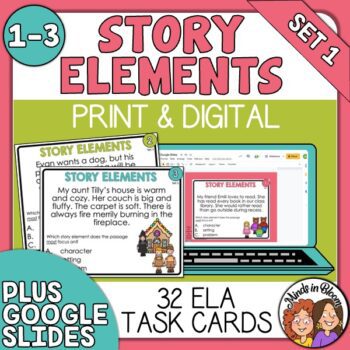 Story Elements Task Cards (Set 1) - Setting, Character, Problem, and ...