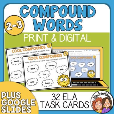 Compound Words Task Cards | Fun Draggable Digital Version & Print ...