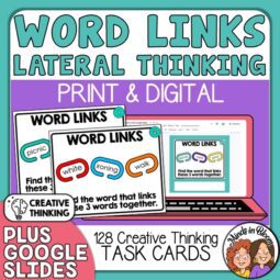 Creative Thinking Task Cards - Word Links - 128 Lateral Thought Puzzles ...