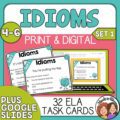 Idiom Task Cards (Set 1) | Print & Digital | Figurative Language ...