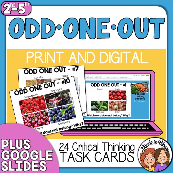 Odd One Out! Critical and Creative Thinking Task Cards - Great ...