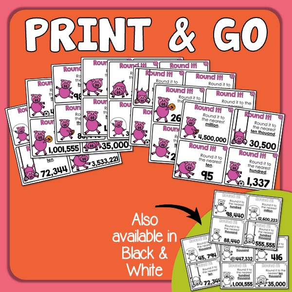 Rounding Task Cards (4th Grade) | Print & Digital with Google Slides ...