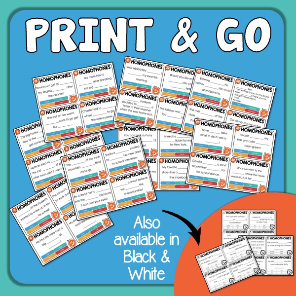 Homophones Task Cards (Drag & Drop) | Print & Digital with Google ...