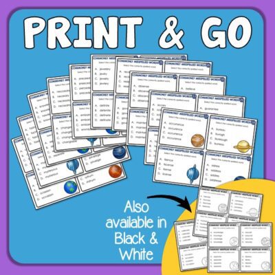 Commonly Misspelled Words Task Cards- Multiple Choice Practice For ...