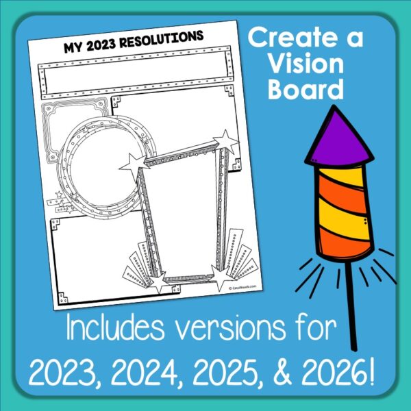 New Years 2023 Resolutions - Reflecting and Setting Goals Poster ...