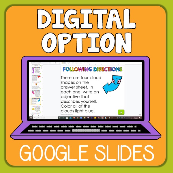 Following Directions Task Cards for 3rd, 4th, 5th - with Google Slides ...