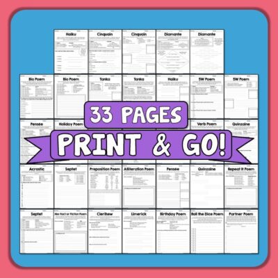 Poetry Unit - 21 Patterns that are Perfect for Writing Poems - Digital ...